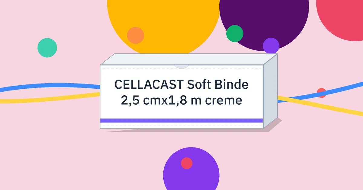 Symbolbild: Packung mit der Aufschrift CELLACAST Soft Binde 2,5 cmx1,8 m creme (PZN 14251869) – Verfügbarkeit und Bezug in Apotheken in Frankfurt am Main