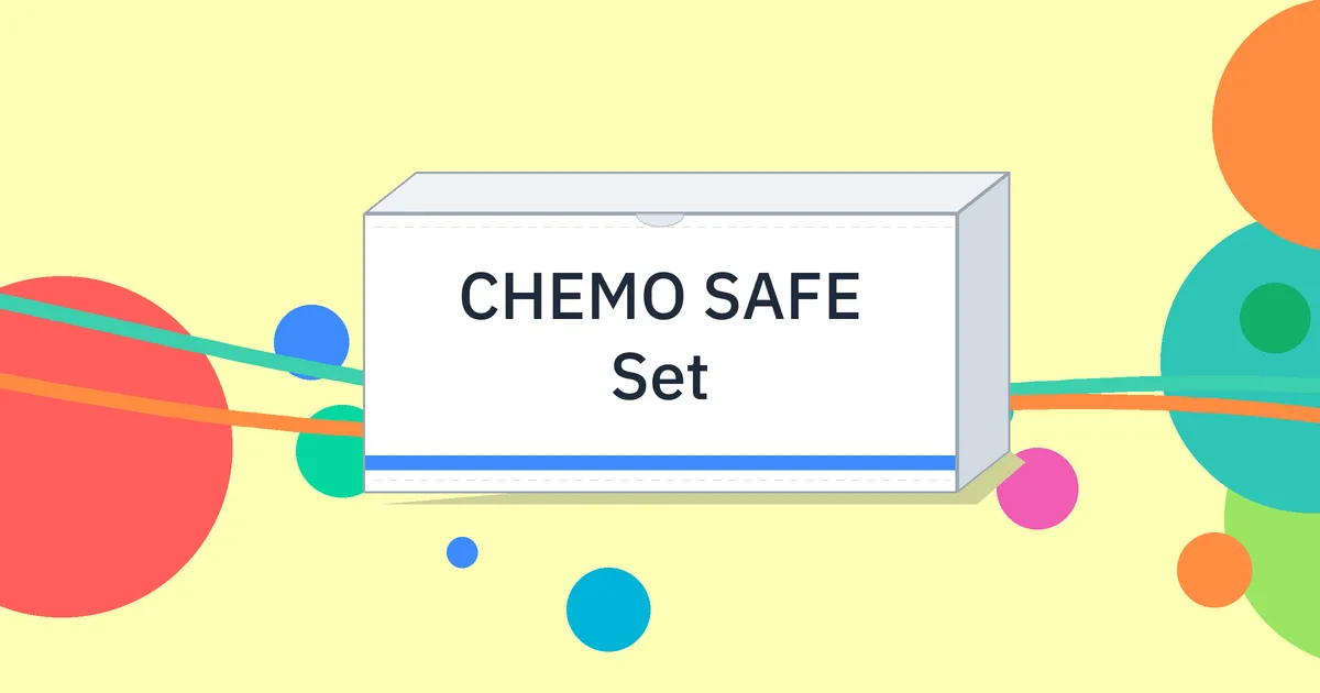 Symbolbild: Packung mit der Aufschrift CHEMO SAFE Set (PZN 06448026) – Verfügbarkeit und Bezug in Apotheken in Frankfurt am Main