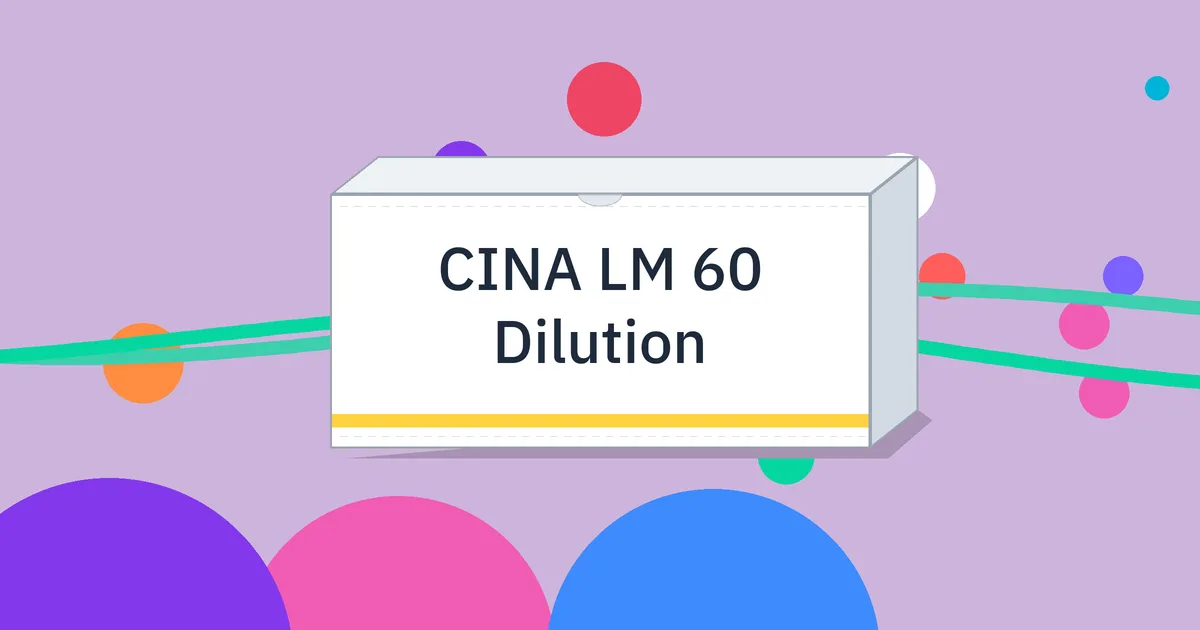 Symbolbild: Packung mit der Aufschrift CINA LM 60 Dilution (PZN 12819722) – Verfügbarkeit und Bezug in Apotheken in Frankfurt am Main
