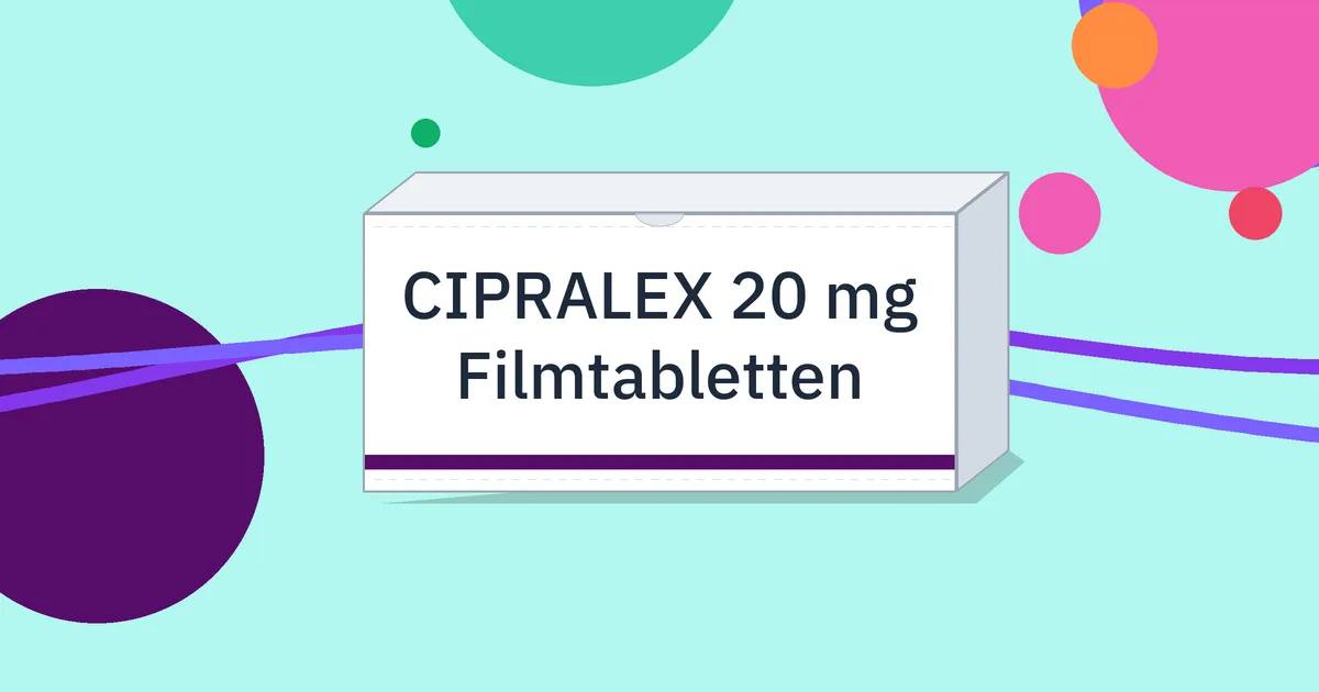 Symbolbild: Packung mit der Aufschrift CIPRALEX 20 mg Filmtabletten (PZN 17257192) – Verfügbarkeit und Bezug in Apotheken in Frankfurt am Main