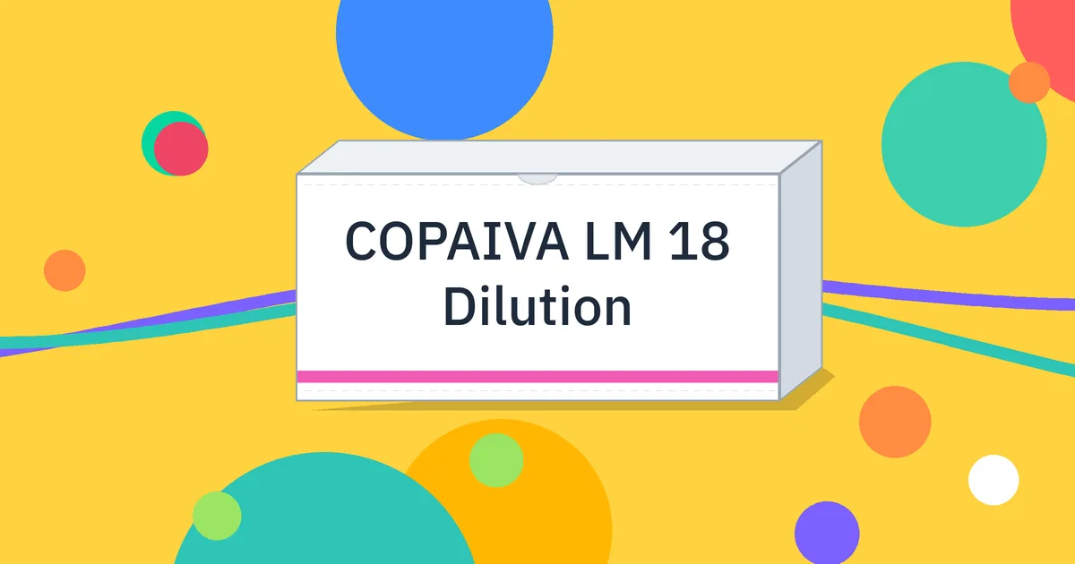 Symbolbild: Packung mit der Aufschrift COPAIVA LM 18 Dilution (PZN 13451164) – Verfügbarkeit und Bezug in Apotheken in Frankfurt am Main