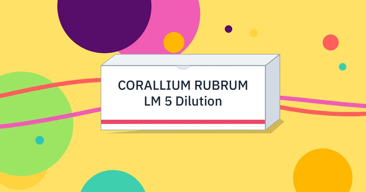 Symbolbild: Packung mit der Aufschrift CORALLIUM RUBRUM LM 5 Dilution (PZN 12833892) – Verfügbarkeit und Bezug in Apotheken in Frankfurt am Main