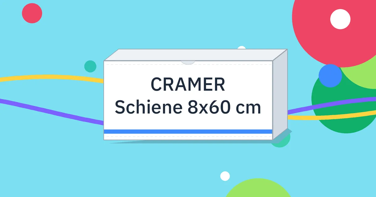 Symbolbild: Packung mit der Aufschrift CRAMER Schiene 8x60 cm (PZN 07004768) – Verfügbarkeit und Bezug in Apotheken in Frankfurt am Main