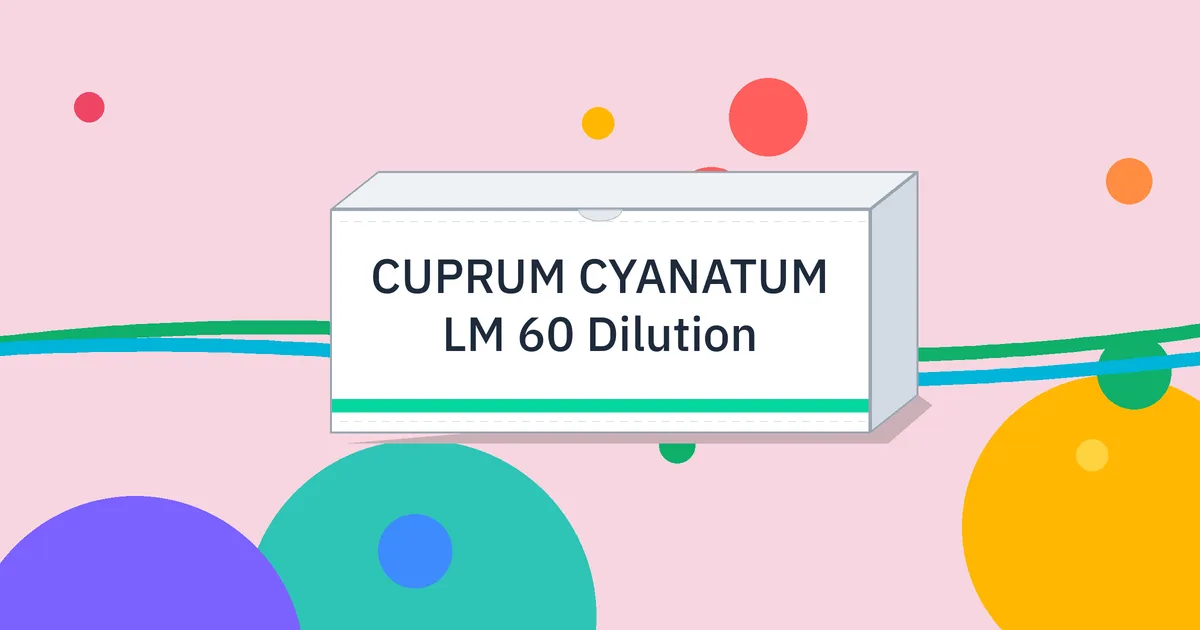 Symbolbild: Packung mit der Aufschrift CUPRUM CYANATUM LM 60 Dilution (PZN 13458433) – Verfügbarkeit und Bezug in Apotheken in Frankfurt am Main