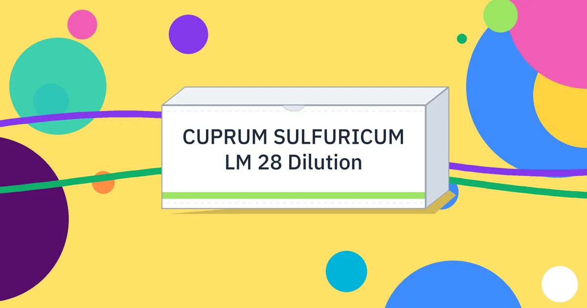 Symbolbild: Packung mit der Aufschrift CUPRUM SULFURICUM LM 28 Dilution (PZN 12839251) – Verfügbarkeit und Bezug in Apotheken in Frankfurt am Main