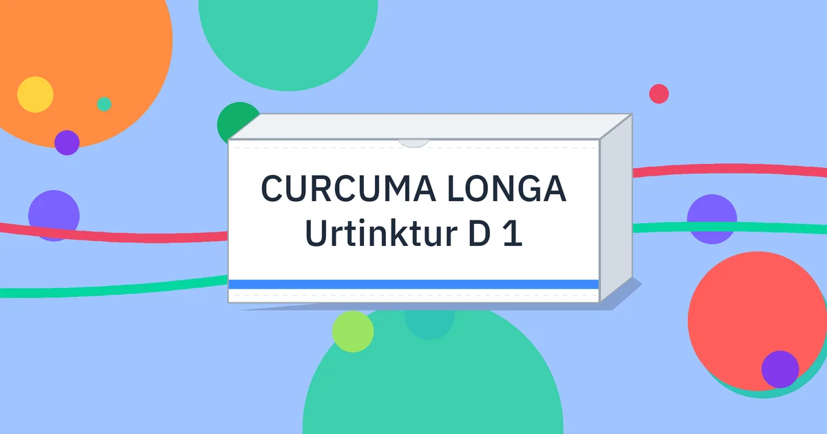 Symbolbild: Packung mit der Aufschrift CURCUMA LONGA Urtinktur D 1 (PZN 02612546) – Verfügbarkeit und Bezug in Apotheken in Frankfurt am Main