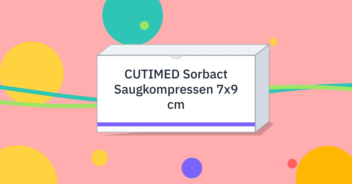 Symbolbild: Packung mit der Aufschrift CUTIMED Sorbact Saugkompressen 7x9 cm (PZN 18126612) – Verfügbarkeit und Bezug in Apotheken in Frankfurt am Main