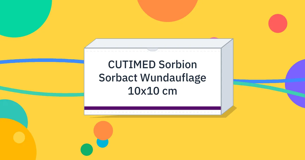 Symbolbild: Packung mit der Aufschrift CUTIMED Sorbion Sorbact Wundauflage 10x10 cm (PZN 17282480) – Verfügbarkeit und Bezug in Apotheken in Frankfurt am Main