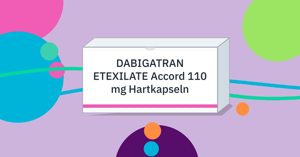 Symbolbild: Packung mit der Aufschrift DABIGATRAN ETEXILATE Accord 110 mg Hartkapseln (PZN 19458440) – Verfügbarkeit und Bezug in Apotheken in Frankfurt am Main