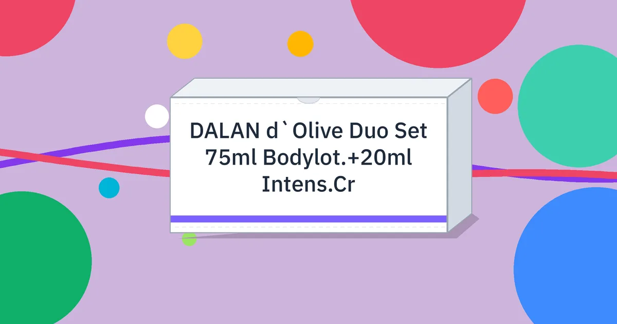 Symbolbild: Packung mit der Aufschrift DALAN d`Olive Duo Set 75ml Bodylot.+20ml Intens.Cr (PZN 13754120) – Verfügbarkeit und Bezug in Apotheken in Frankfurt am Main