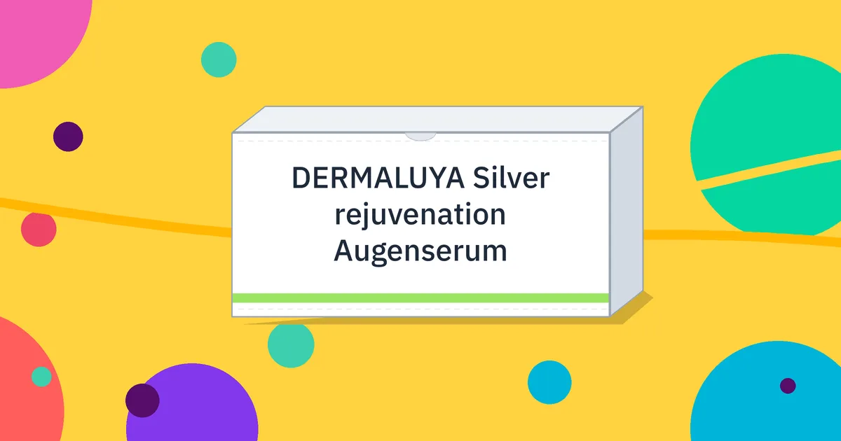 Symbolbild: Packung mit der Aufschrift DERMALUYA Silver rejuvenation Augenserum (PZN 16350541) – Verfügbarkeit und Bezug in Apotheken in Frankfurt am Main
