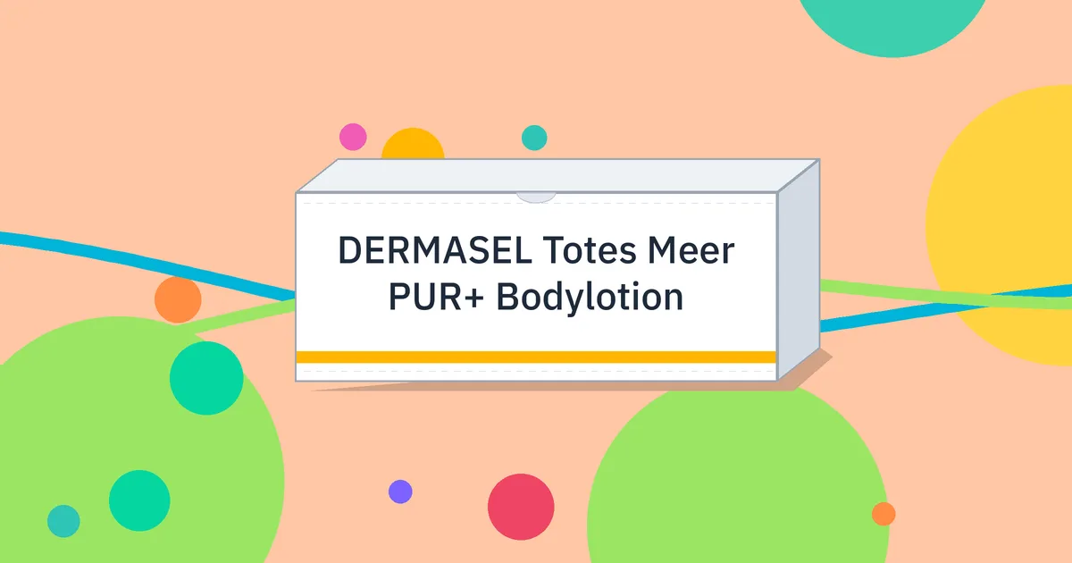 Symbolbild: Packung mit der Aufschrift DERMASEL Totes Meer PUR+ Bodylotion (PZN 00093674) – Verfügbarkeit und Bezug in Apotheken in Frankfurt am Main