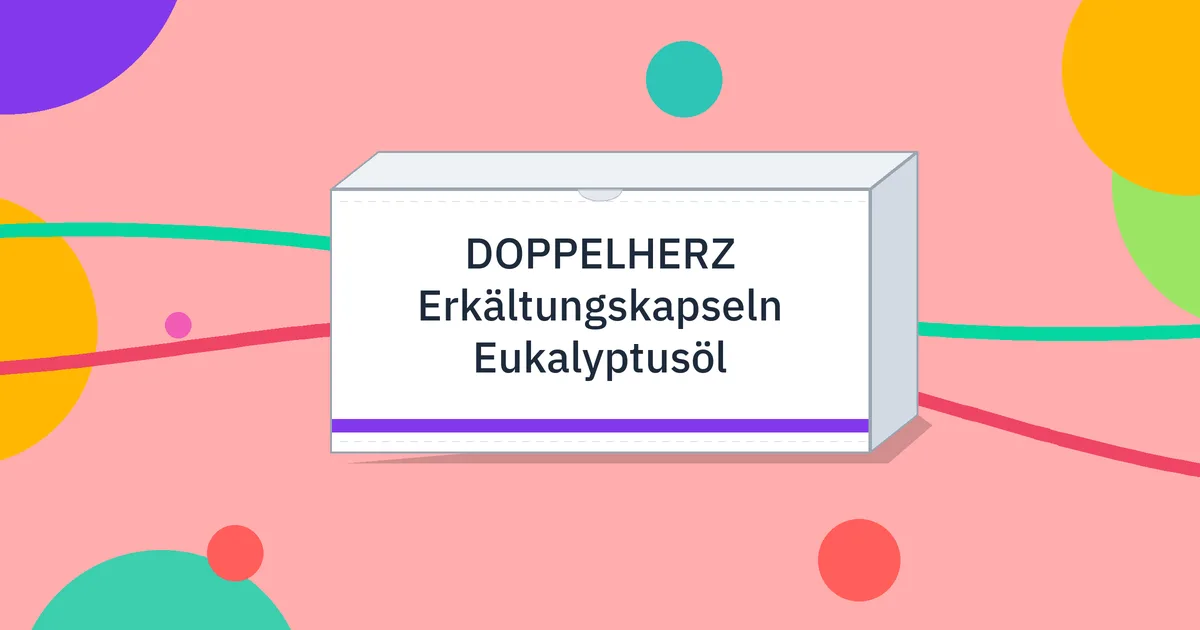 Symbolbild: Packung mit der Aufschrift DOPPELHERZ Erkältungskapseln Eukalyptusöl (PZN 07091046) – Verfügbarkeit und Bezug in Apotheken in Frankfurt am Main