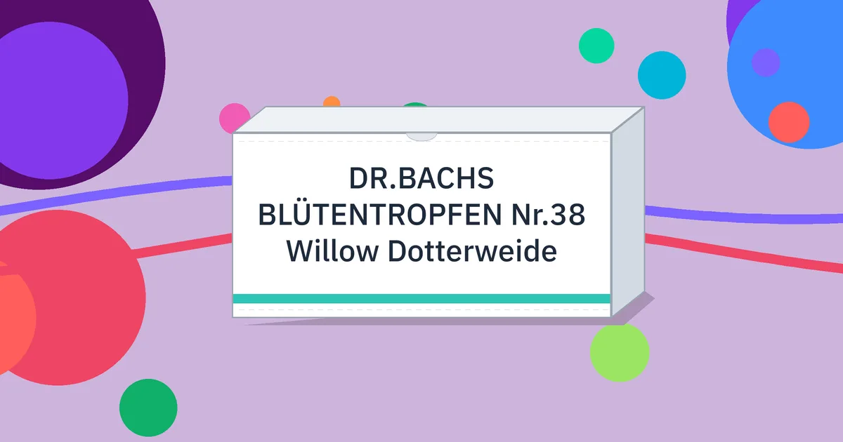 Symbolbild: Packung mit der Aufschrift DR.BACHS BLÜTENTROPFEN Nr.38 Willow Dotterweide (PZN 18216930) – Verfügbarkeit und Bezug in Apotheken in Frankfurt am Main