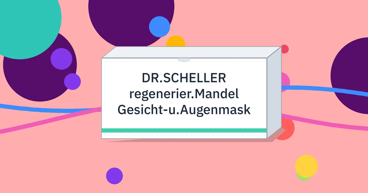 Symbolbild: Packung mit der Aufschrift DR.SCHELLER regenerier.Mandel Gesicht-u.Augenmask (PZN 18271320) – Verfügbarkeit und Bezug in Apotheken in Frankfurt am Main
