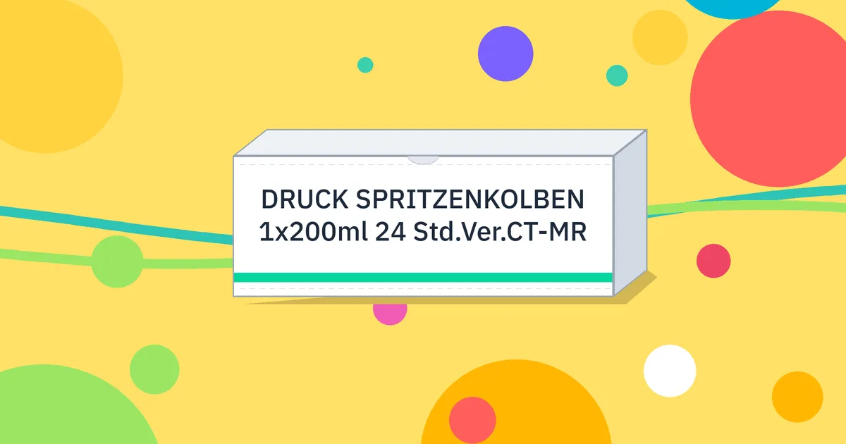 Symbolbild: Packung mit der Aufschrift DRUCK SPRITZENKOLBEN 1x200ml 24 Std.Ver.CT-MR (PZN 19817005) – Verfügbarkeit und Bezug in Apotheken in Frankfurt am Main