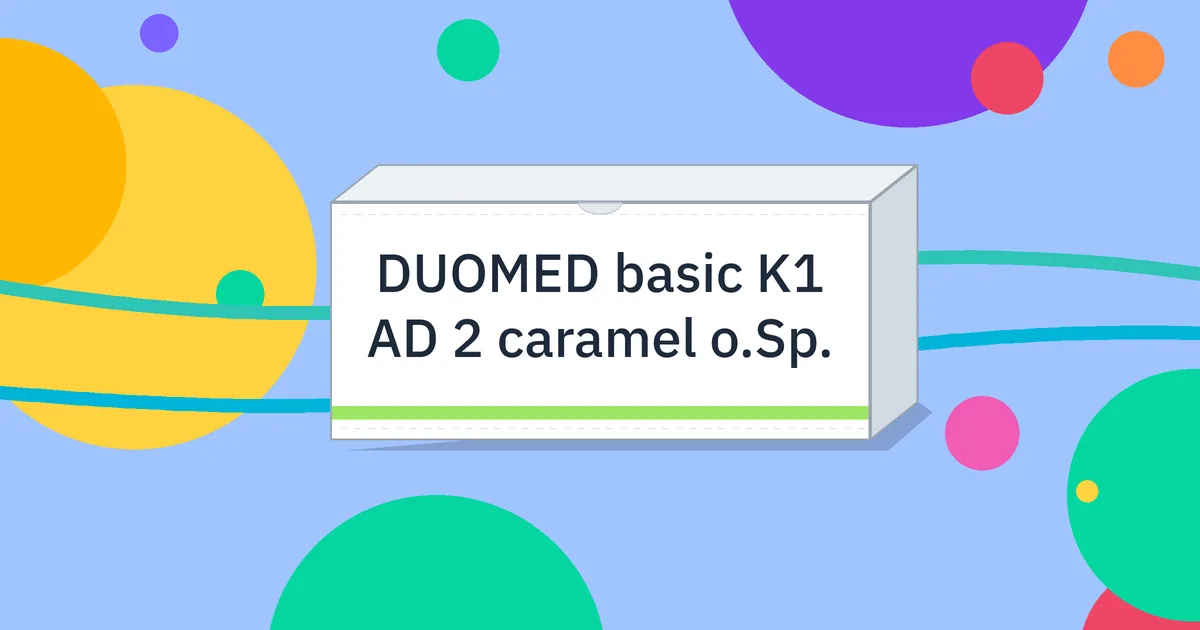 Symbolbild: Packung mit der Aufschrift DUOMED basic K1 AD 2 caramel o.Sp. (PZN 20903170) – Verfügbarkeit und Bezug in Apotheken in Frankfurt am Main