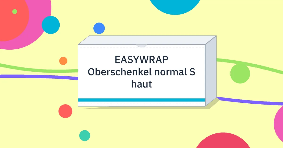 Symbolbild: Packung mit der Aufschrift EASYWRAP Oberschenkel normal S haut (PZN 18748590) – Verfügbarkeit und Bezug in Apotheken in Frankfurt am Main