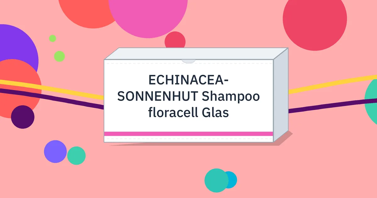 Symbolbild: Packung mit der Aufschrift ECHINACEA-SONNENHUT Shampoo floracell Glas (PZN 13818972) – Verfügbarkeit und Bezug in Apotheken in Frankfurt am Main
