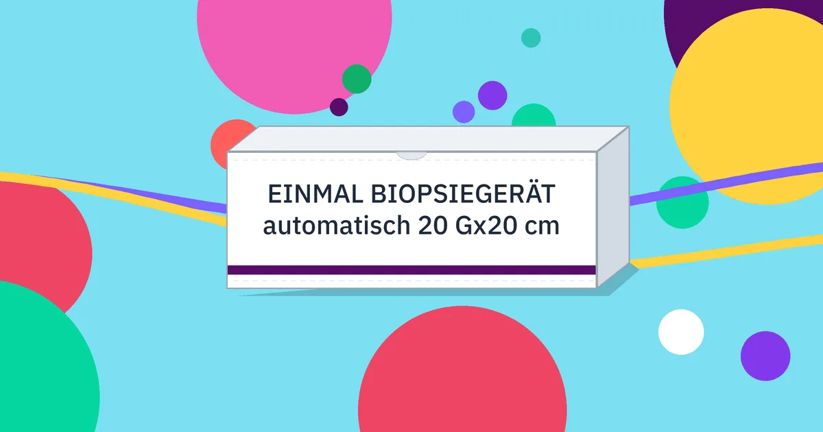 Symbolbild: Packung mit der Aufschrift EINMAL BIOPSIEGERÄT automatisch 20 Gx20 cm (PZN 14384352) – Verfügbarkeit und Bezug in Apotheken in Frankfurt am Main