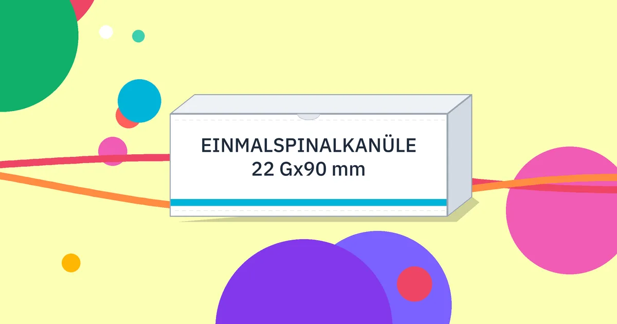 Symbolbild: Packung mit der Aufschrift EINMALSPINALKANÜLE 22 Gx90 mm (PZN 01525822) – Verfügbarkeit und Bezug in Apotheken in Frankfurt am Main