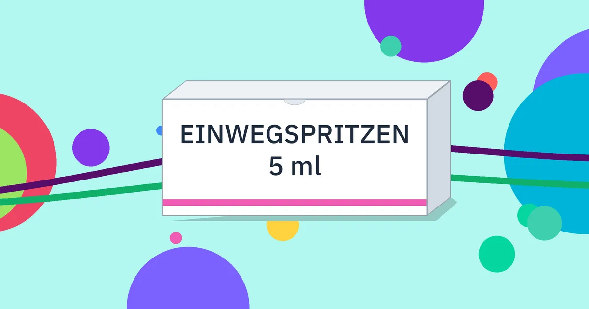 Symbolbild: Packung mit der Aufschrift EINWEGSPRITZEN 5 ml (PZN 09314131) – Verfügbarkeit und Bezug in Apotheken in Frankfurt am Main