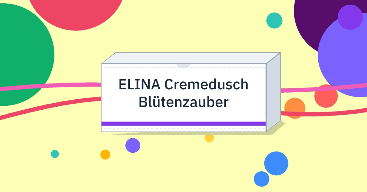 Symbolbild: Packung mit der Aufschrift ELINA Cremedusch Blütenzauber (PZN 19366554) – Verfügbarkeit und Bezug in Apotheken in Frankfurt am Main