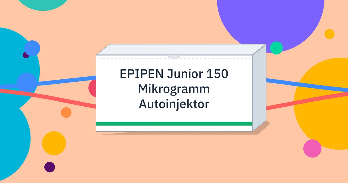 Symbolbild: Packung mit der Aufschrift EPIPEN Junior 150 Mikrogramm Autoinjektor (PZN 19392422) – Verfügbarkeit und Bezug in Apotheken in Frankfurt am Main