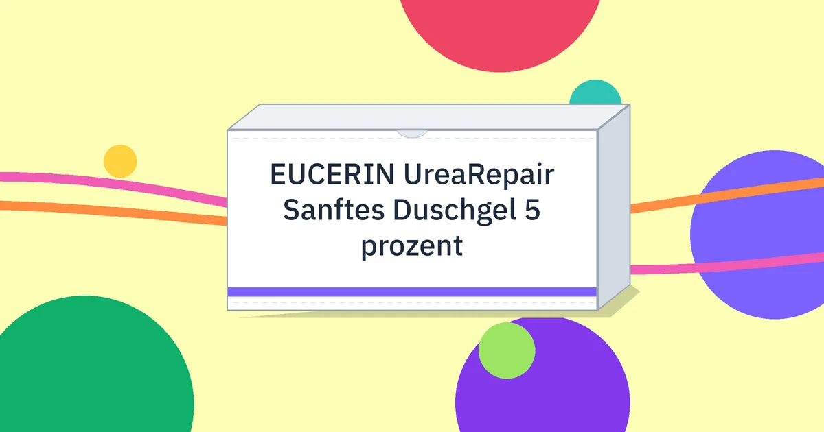 Symbolbild: Packung mit der Aufschrift EUCERIN UreaRepair Sanftes Duschgel 5 prozent (PZN 19166884) – Verfügbarkeit und Bezug in Apotheken in Frankfurt am Main