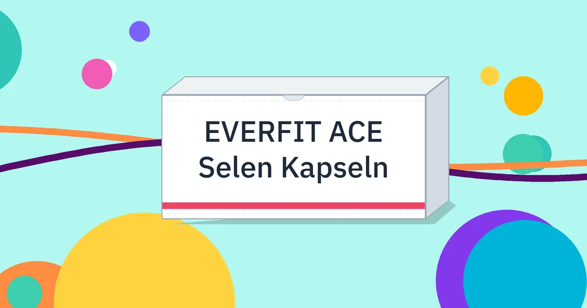 Symbolbild: Packung mit der Aufschrift EVERFIT ACE Selen Kapseln (PZN 16657239) – Verfügbarkeit und Bezug in Apotheken in Frankfurt am Main