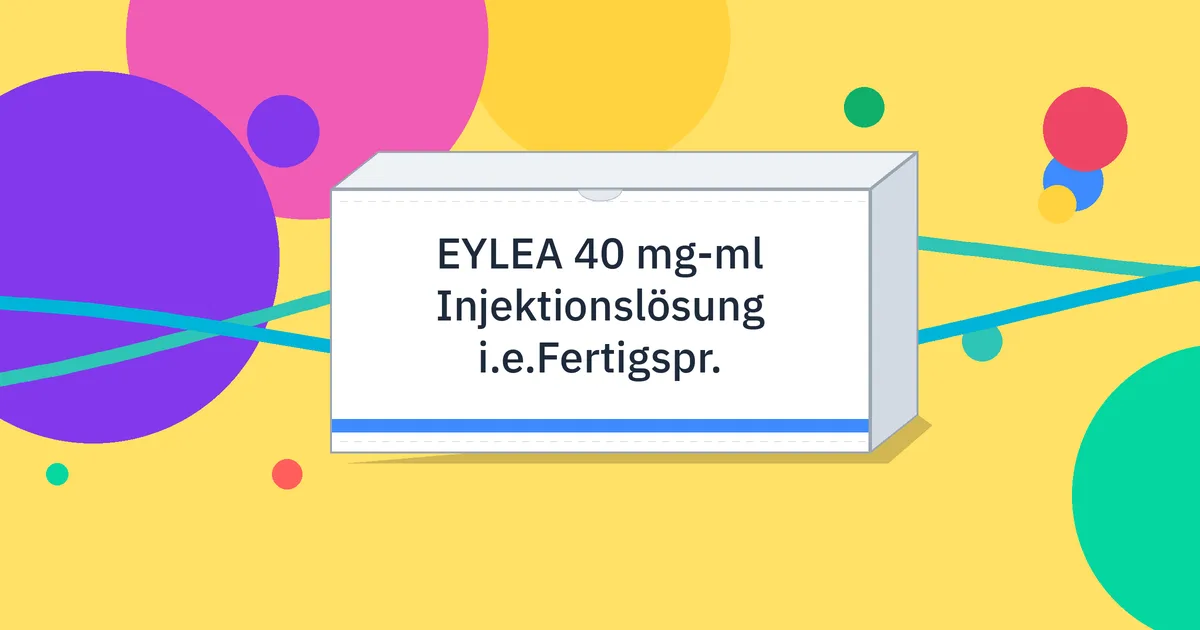Symbolbild: Packung mit der Aufschrift EYLEA 40 mg-ml Injektionslösung i.e.Fertigspr. (PZN 16752044) – Verfügbarkeit und Bezug in Apotheken in Frankfurt am Main