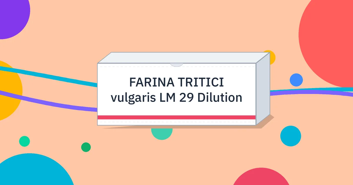 Symbolbild: Packung mit der Aufschrift FARINA TRITICI vulgaris LM 29 Dilution (PZN 13488078) – Verfügbarkeit und Bezug in Apotheken in Frankfurt am Main