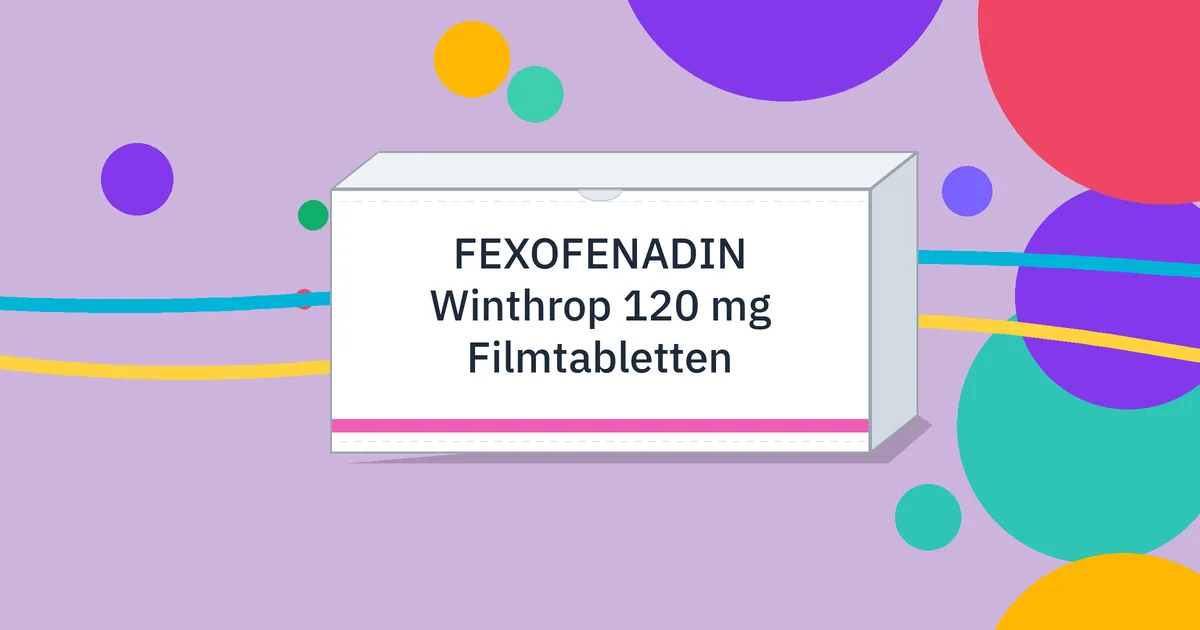Symbolbild: Packung mit der Aufschrift FEXOFENADIN Winthrop 120 mg Filmtabletten (PZN 00053290) – Verfügbarkeit und Bezug in Apotheken in Frankfurt am Main