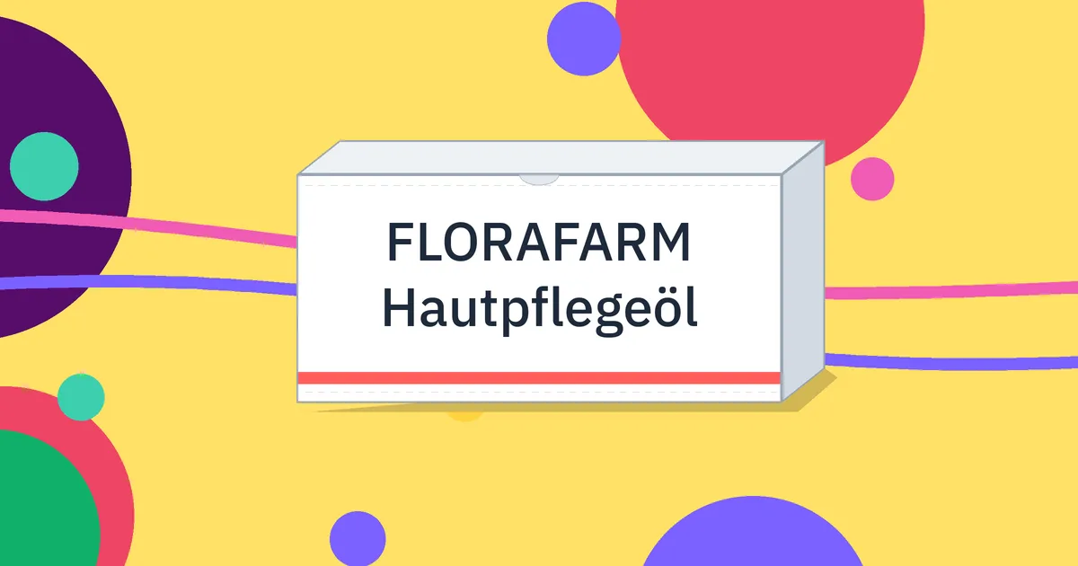 Symbolbild: Packung mit der Aufschrift FLORAFARM Hautpflegeöl (PZN 00968150) – Verfügbarkeit und Bezug in Apotheken in Frankfurt am Main