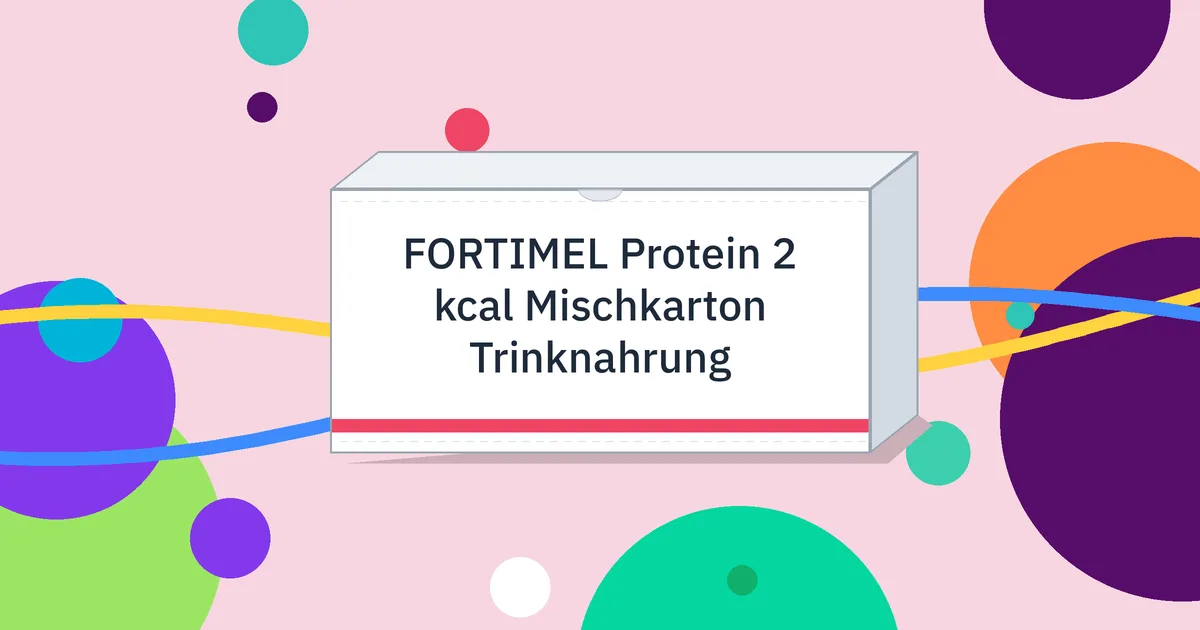 Symbolbild: Packung mit der Aufschrift FORTIMEL Protein 2 kcal Mischkarton Trinknahrung (PZN 19923612) – Verfügbarkeit und Bezug in Apotheken in Frankfurt am Main