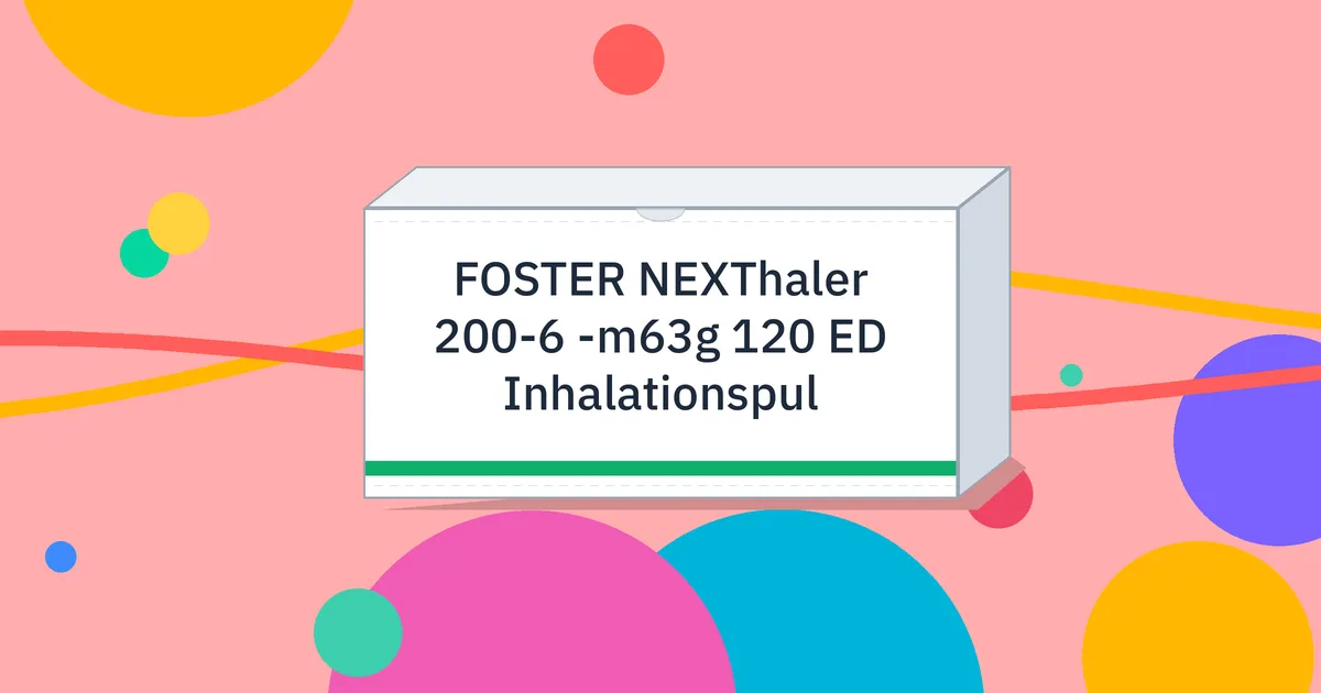 Symbolbild: Packung mit der Aufschrift FOSTER NEXThaler 200-6 -m63g 120 ED Inhalationspul (PZN 13351422) – Verfügbarkeit und Bezug in Apotheken in Frankfurt am Main