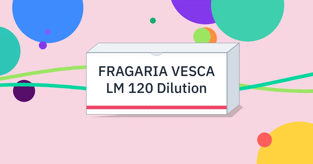 Symbolbild: Packung mit der Aufschrift FRAGARIA VESCA LM 120 Dilution (PZN 13490951) – Verfügbarkeit und Bezug in Apotheken in Frankfurt am Main