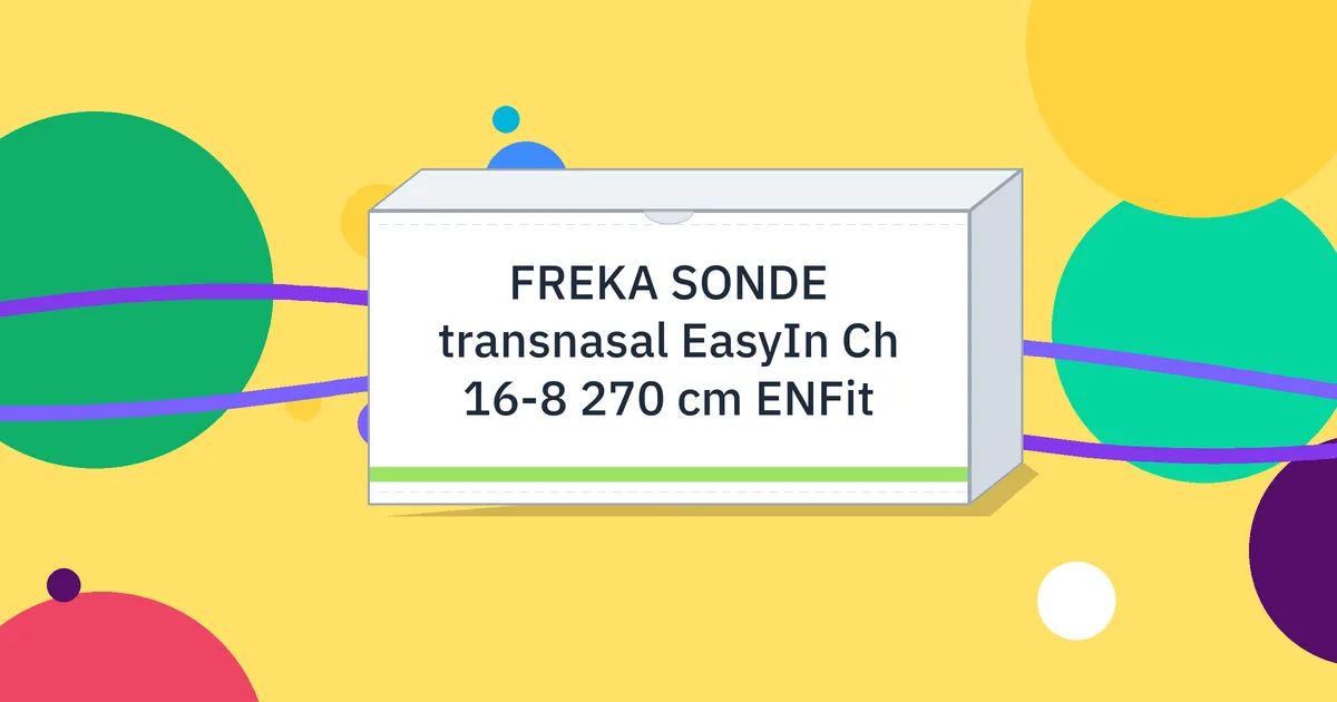 Symbolbild: Packung mit der Aufschrift FREKA SONDE transnasal EasyIn Ch 16-8 270 cm ENFit (PZN 11345475) – Verfügbarkeit und Bezug in Apotheken in Frankfurt am Main