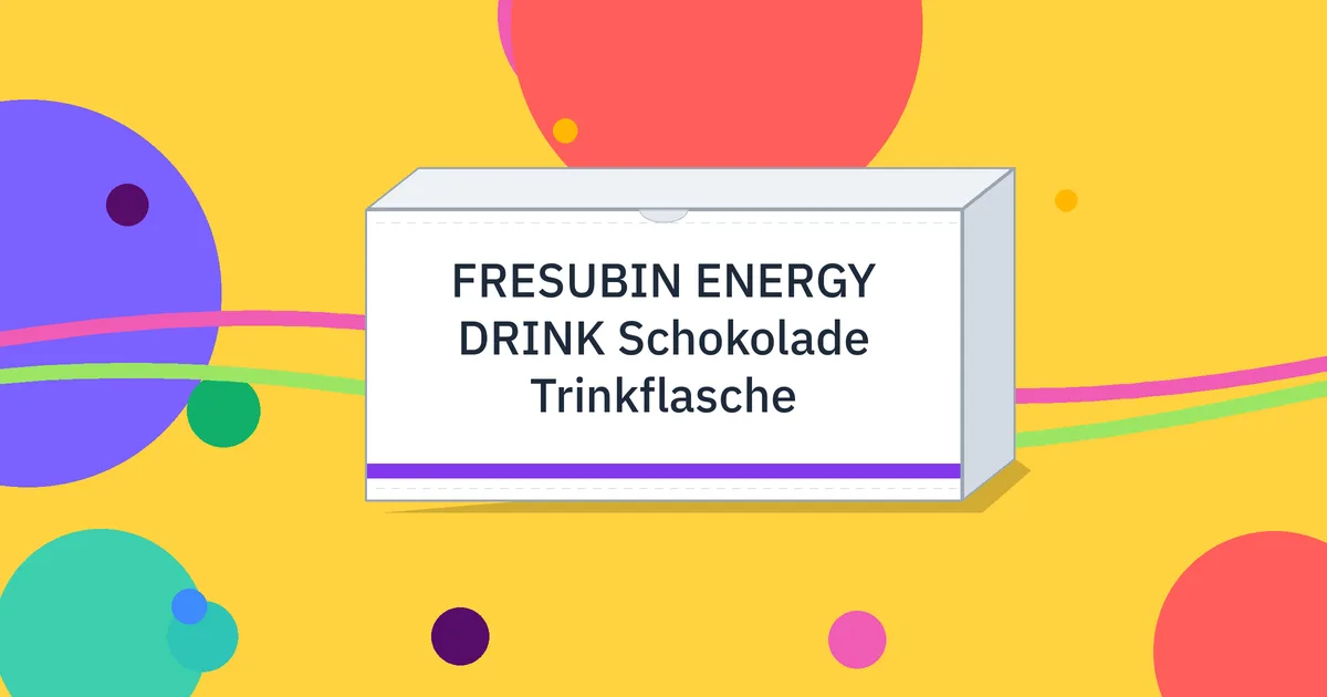 Symbolbild: Packung mit der Aufschrift FRESUBIN ENERGY DRINK Schokolade Trinkflasche (PZN 02172863) – Verfügbarkeit und Bezug in Apotheken in Frankfurt am Main