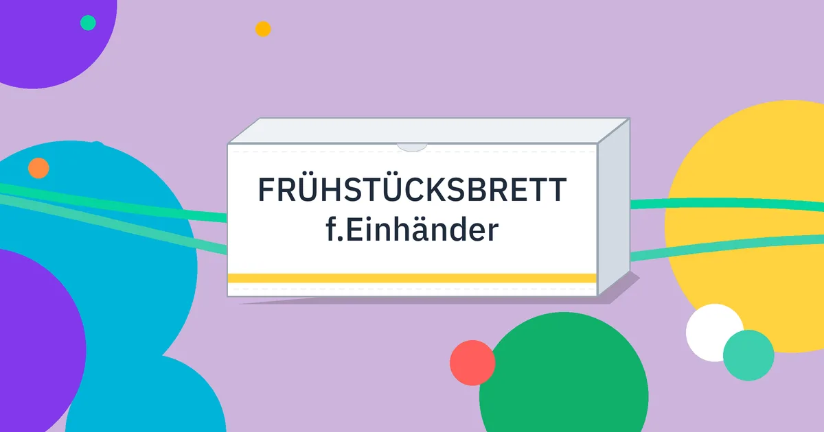 Symbolbild: Packung mit der Aufschrift FRÜHSTÜCKSBRETT f.Einhänder (PZN 07693199) – Verfügbarkeit und Bezug in Apotheken in Frankfurt am Main