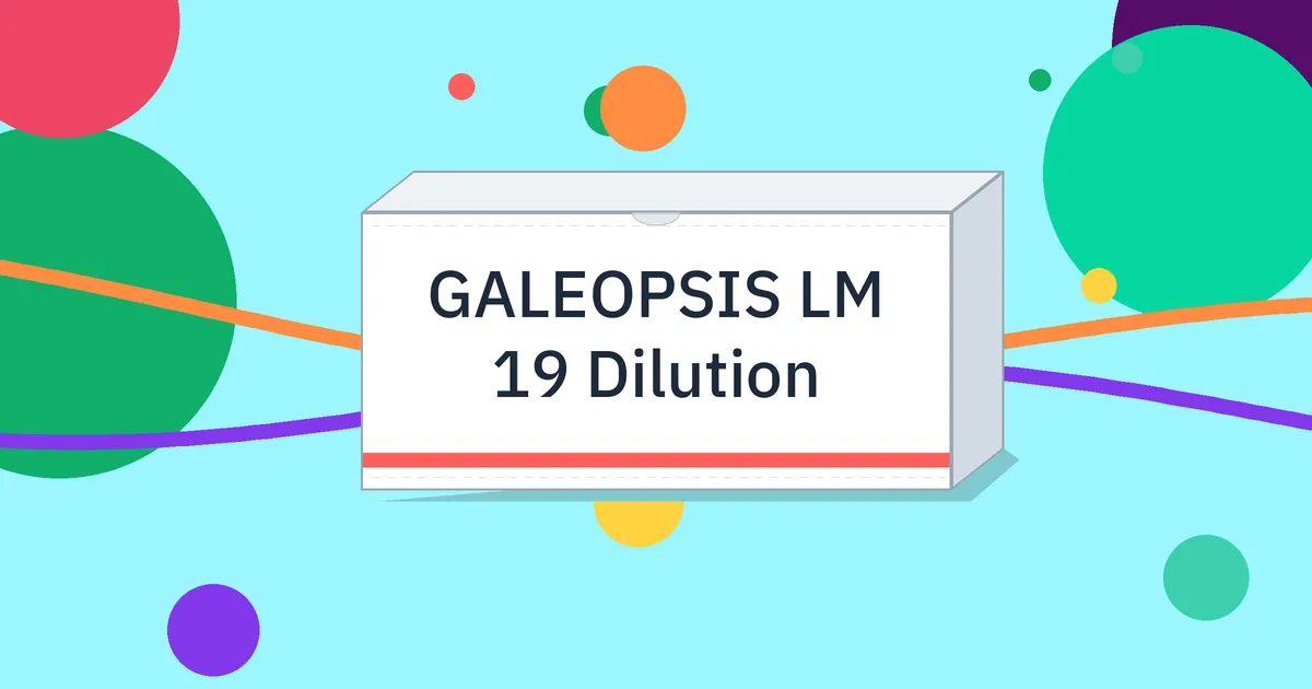 Symbolbild: Packung mit der Aufschrift GALEOPSIS LM 19 Dilution (PZN 13496273) – Verfügbarkeit und Bezug in Apotheken in Frankfurt am Main