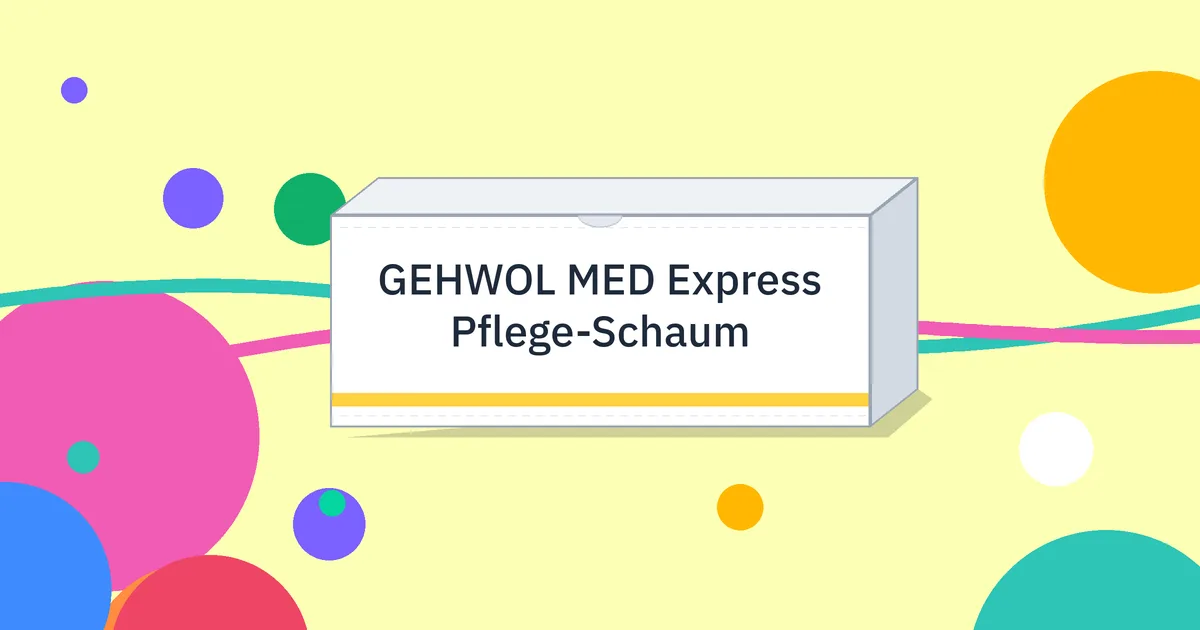 Symbolbild: Packung mit der Aufschrift GEHWOL MED Express Pflege-Schaum (PZN 14141282) – Verfügbarkeit und Bezug in Apotheken in Frankfurt am Main