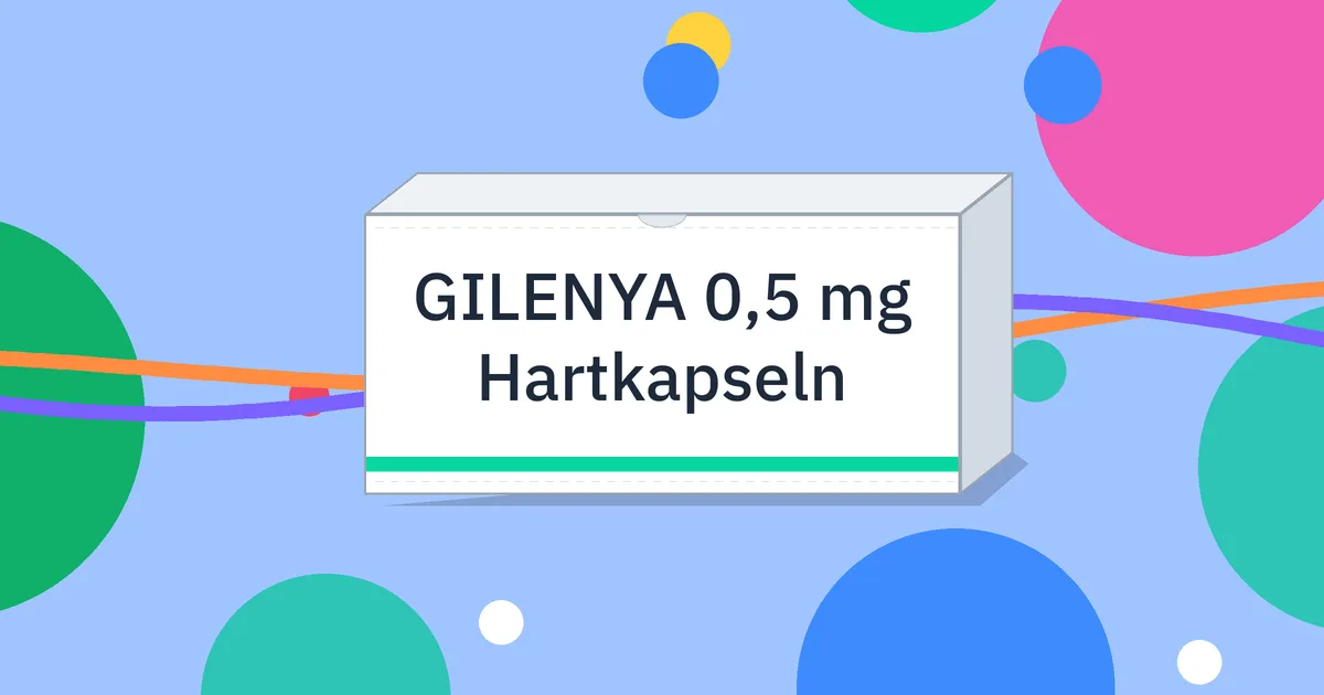 Symbolbild: Packung mit der Aufschrift GILENYA 0,5 mg Hartkapseln (PZN 03645648) – Verfügbarkeit und Bezug in Apotheken in Frankfurt am Main