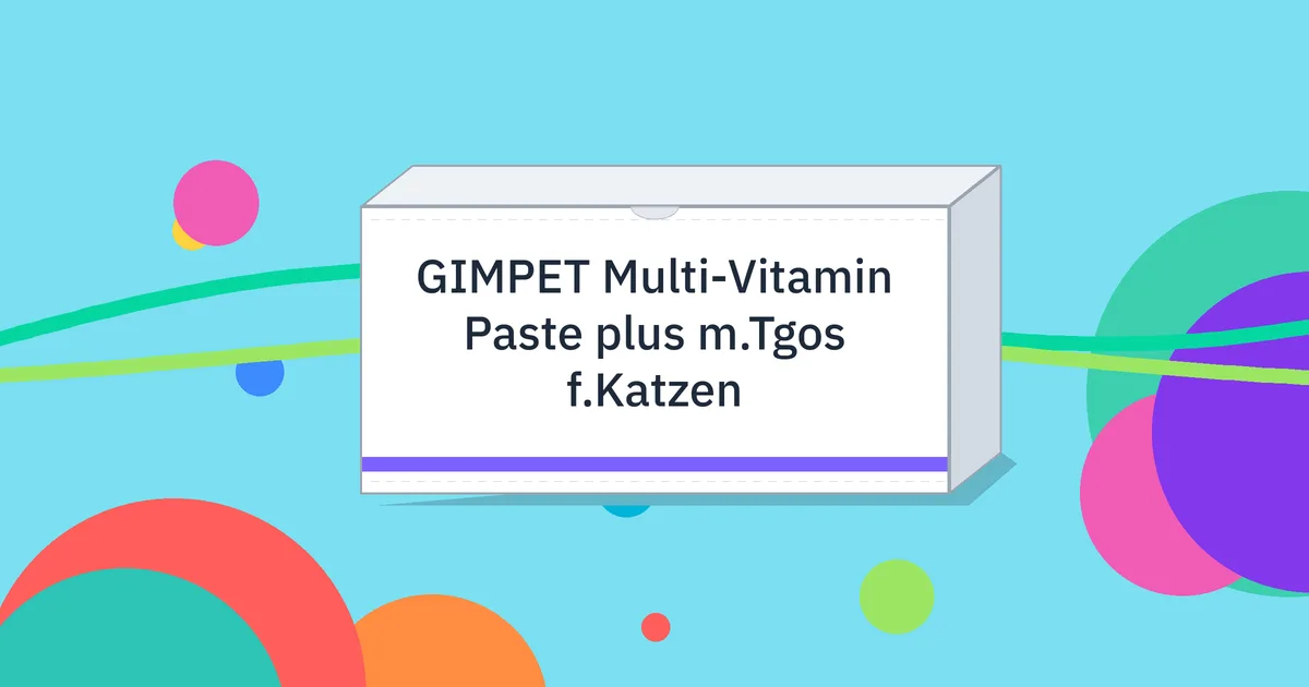 Symbolbild: Packung mit der Aufschrift GIMPET Multi-Vitamin Paste plus m.Tgos f.Katzen (PZN 00608457) – Verfügbarkeit und Bezug in Apotheken in Frankfurt am Main