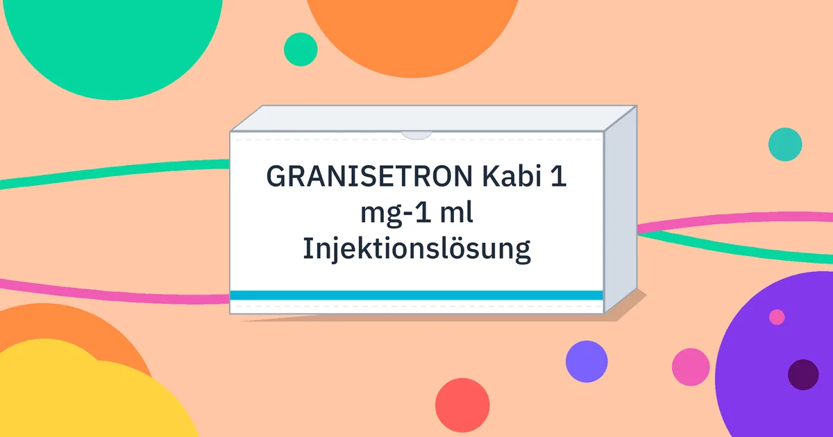 Symbolbild: Packung mit der Aufschrift GRANISETRON Kabi 1 mg-1 ml Injektionslösung (PZN 09008859) – Verfügbarkeit und Bezug in Apotheken in Frankfurt am Main
