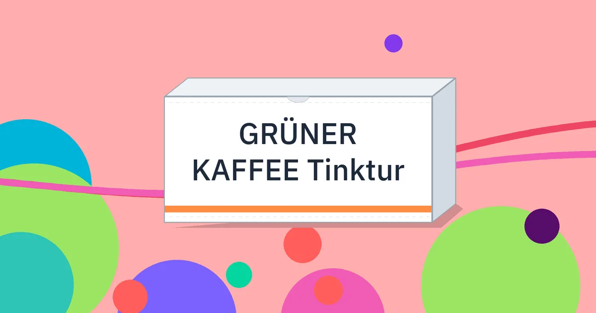 Symbolbild: Packung mit der Aufschrift GRÜNER KAFFEE Tinktur (PZN 17186687) – Verfügbarkeit und Bezug in Apotheken in Frankfurt am Main