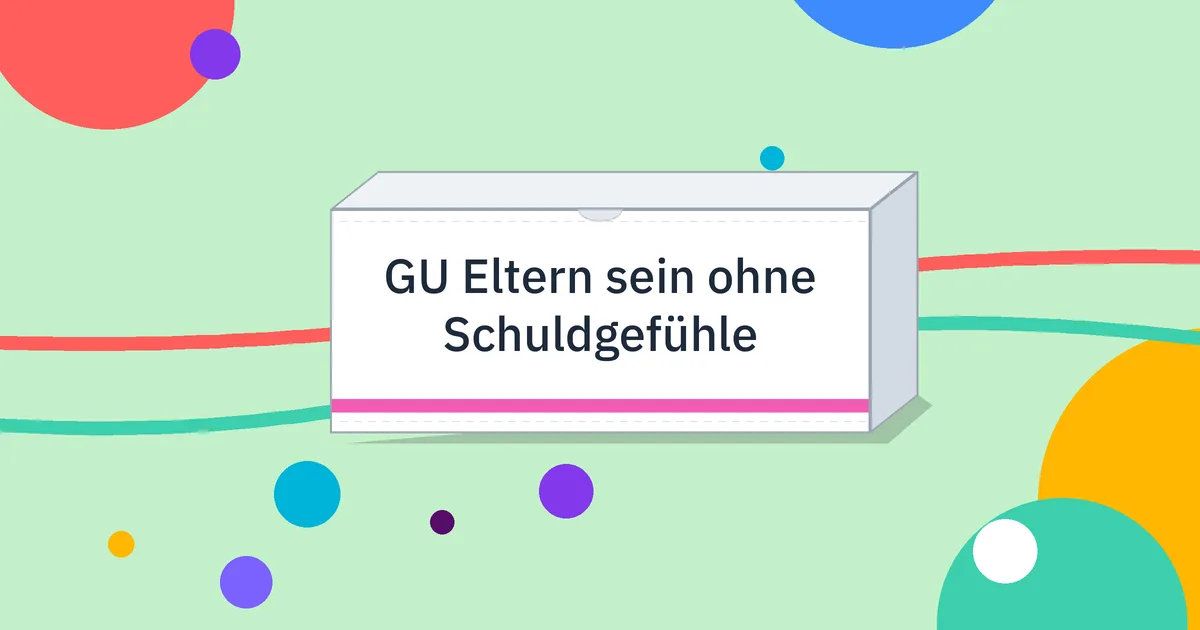 Symbolbild: Packung mit der Aufschrift GU Eltern sein ohne Schuldgefühle (PZN 19349320) – Verfügbarkeit und Bezug in Apotheken in Frankfurt am Main