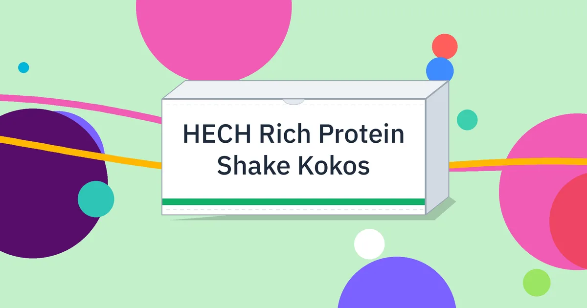 Symbolbild: Packung mit der Aufschrift HECH Rich Protein Shake Kokos (PZN 09487624) – Verfügbarkeit und Bezug in Apotheken in Frankfurt am Main