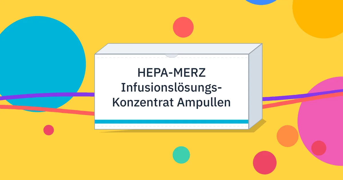 Symbolbild: Packung mit der Aufschrift HEPA-MERZ Infusionslösungs-Konzentrat Ampullen (PZN 01308303) – Verfügbarkeit und Bezug in Apotheken in Frankfurt am Main
