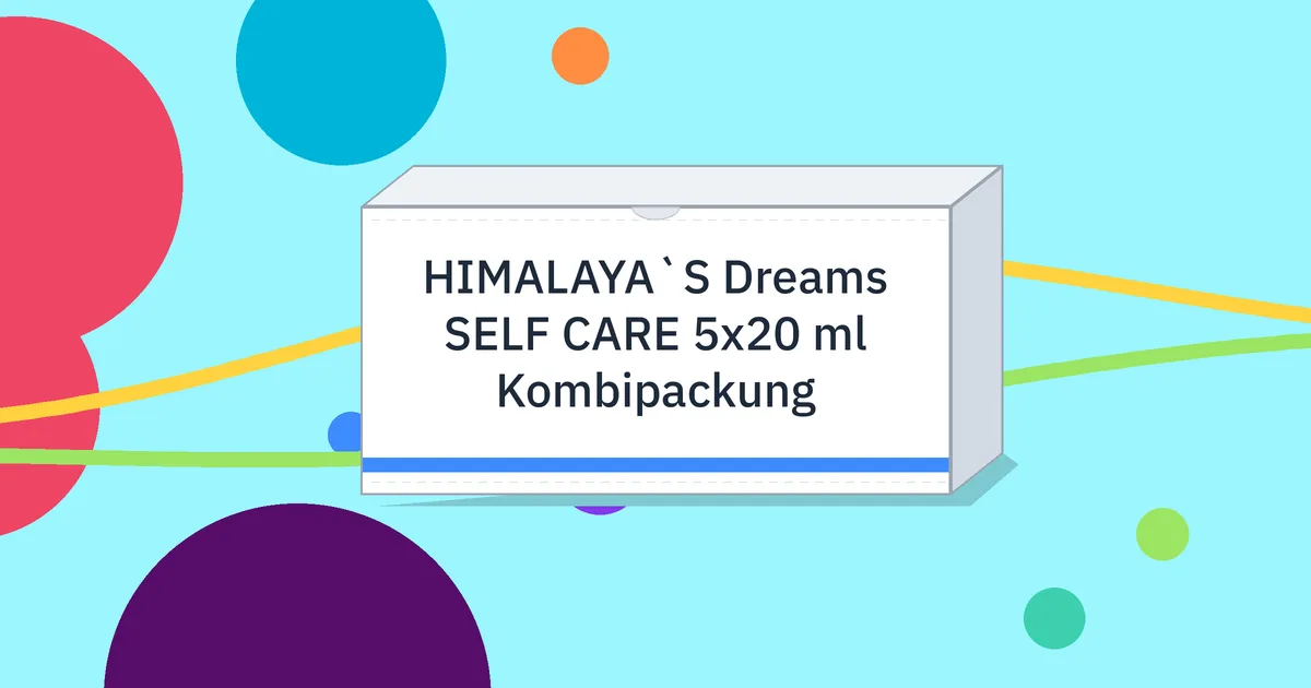 Symbolbild: Packung mit der Aufschrift HIMALAYA`S Dreams SELF CARE 5x20 ml Kombipackung (PZN 18850934) – Verfügbarkeit und Bezug in Apotheken in Frankfurt am Main
